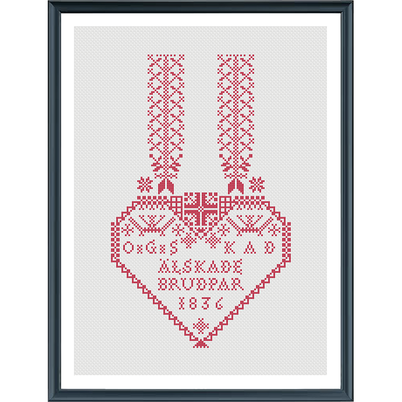 Bröllopsminne från 1836 - Carolinas Broderi