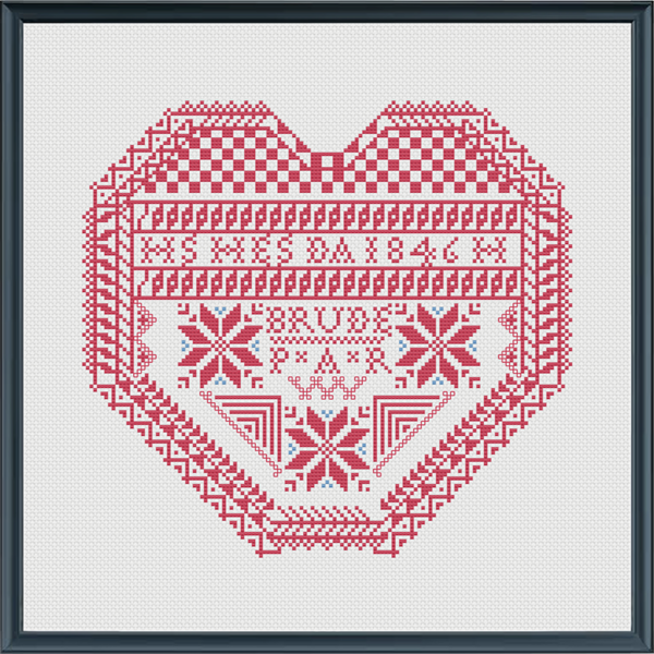 Bröllopsminne från 1846 - Carolinas Broderi