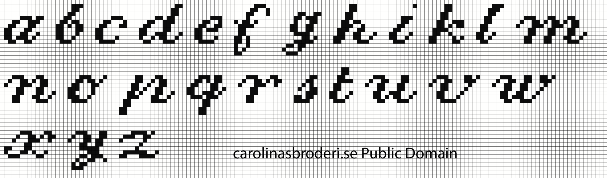 Brodera bokstäver och alfabet - Carolinas Broderi